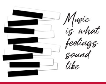 Music is What Feelings Sound Like Home Decor Printable Wall - Etsy