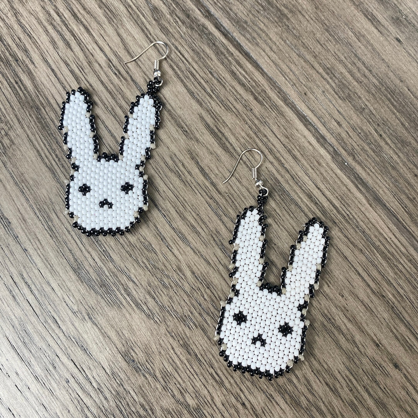 Bad Bunny Beaded Earrings - Etsy
