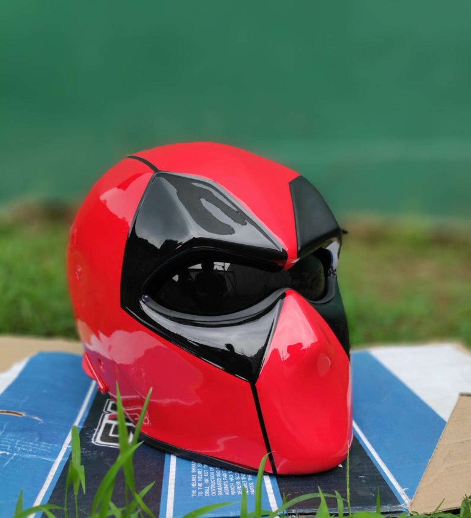 Deadpool Motorcycle Helmet Custom DOT and ECE Approved glossy - Etsy