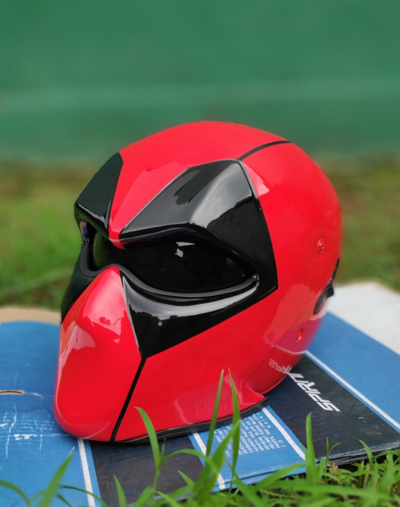 Deadpool Motorcycle Helmet Custom DOT and ECE Approved glossy - Etsy