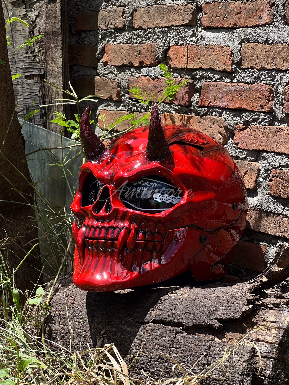 Abaddon II Skull Motorcycle Helmet Custom DOT and ECE Approved - Etsy