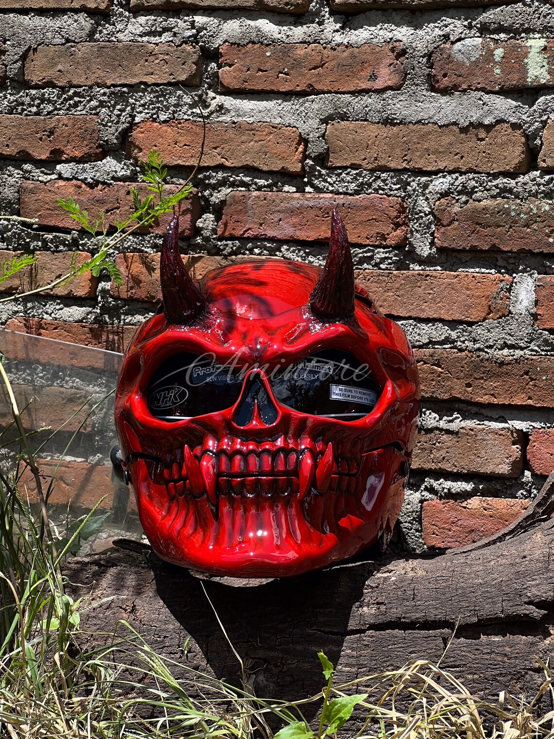 Abaddon II Skull Motorcycle Helmet Custom DOT and ECE Approved - Etsy