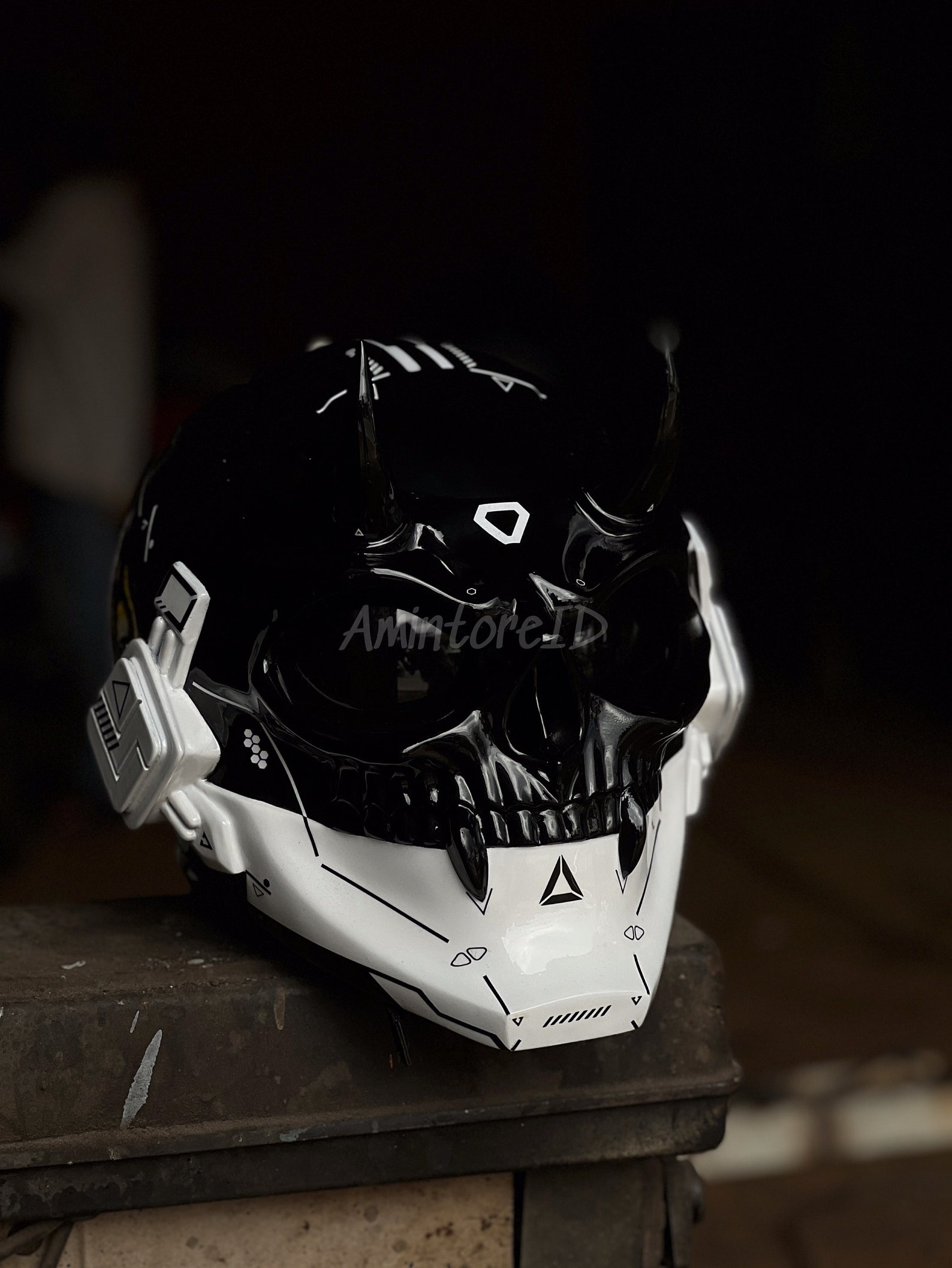 Cyberpunk Motorcycle Helmet Custom | Cyberpunk Mask | Cyberskull | DOT ...