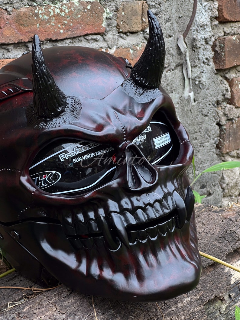 The Witch Skull Motorcycle Helmet Custom DOT and ECE Approved - Etsy