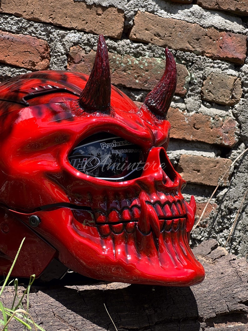 Abaddon II Skull Motorcycle Helmet Custom DOT and ECE Approved - Etsy