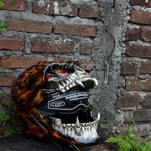 Ghost Rider Skull Motorcycle Helmet Custom DOT and ECE Approved - Etsy