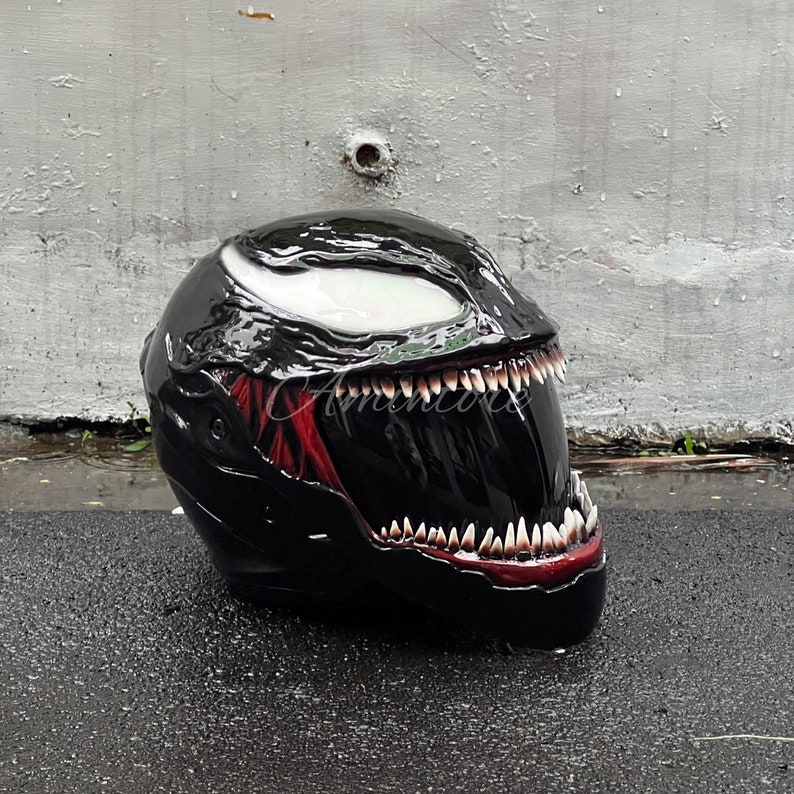 Venom Symbiote Motorcycle Helmet Custom DOT and ECE Approved - Etsy