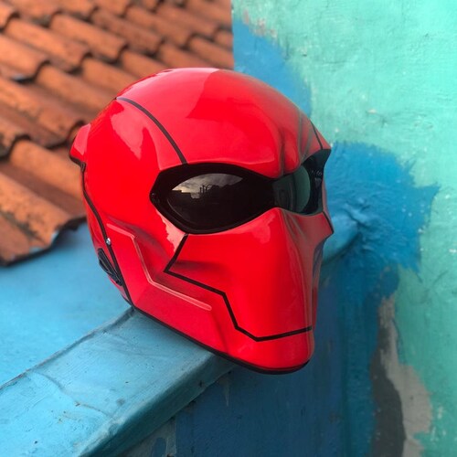 Custom Deadpool Motorcycle Helmet Red Style dot & Ece - Etsy
