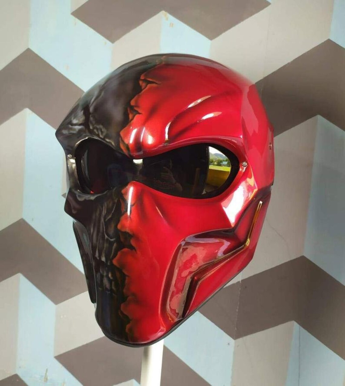 Deathstroke Two Face Motorcycle Helmet Custom DOT and ECE Approved ...