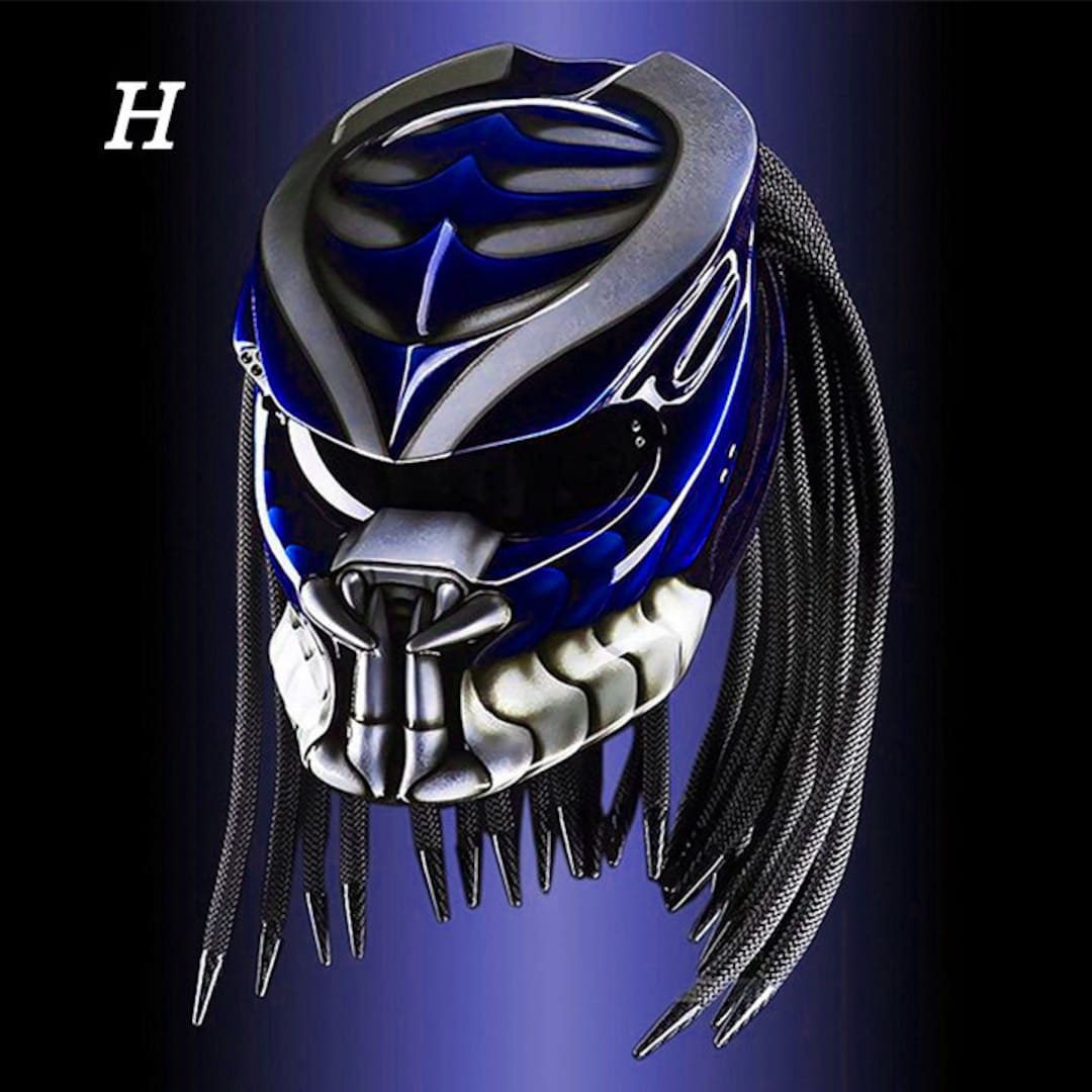 The Blue Predator Motorcycle Helmet Custom DOT & ECE Approved - Etsy