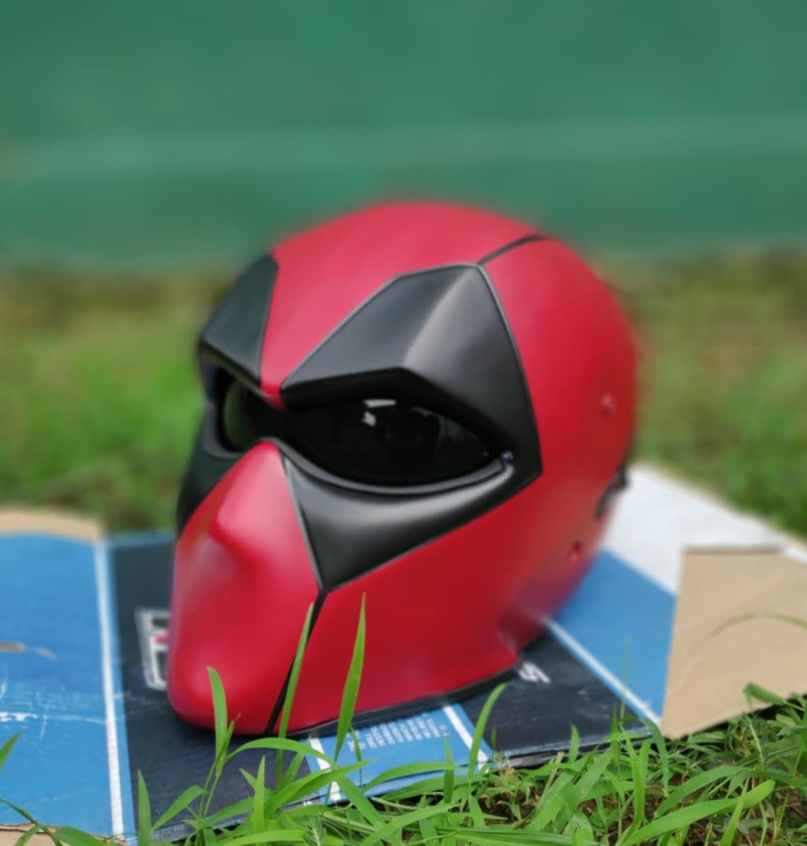 Deadpool Motorcycle Helmet Custom DOT and ECE Approved matte - Etsy