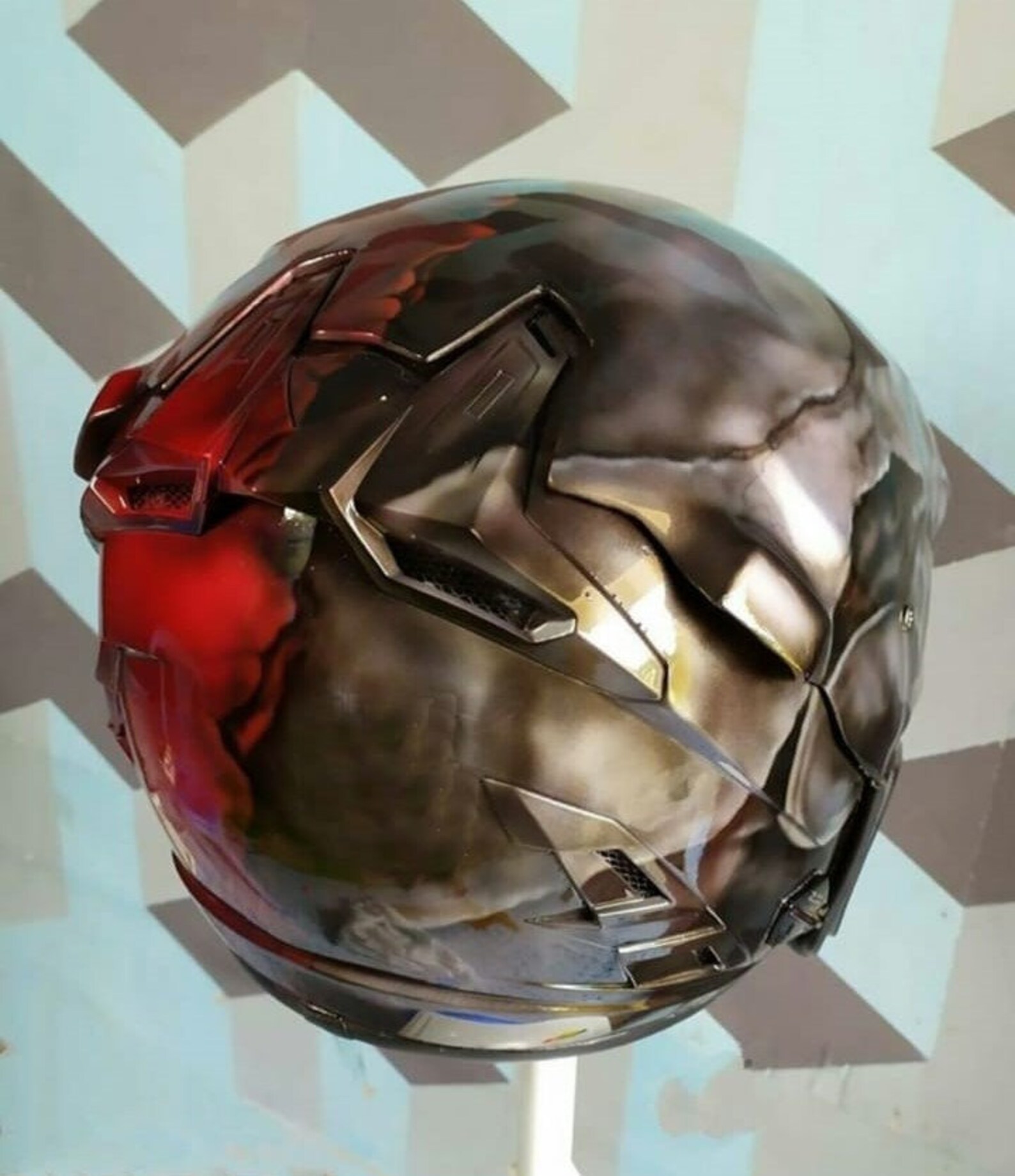 Deathstroke Two Face Motorcycle Helmet Custom DOT and ECE Approved ...