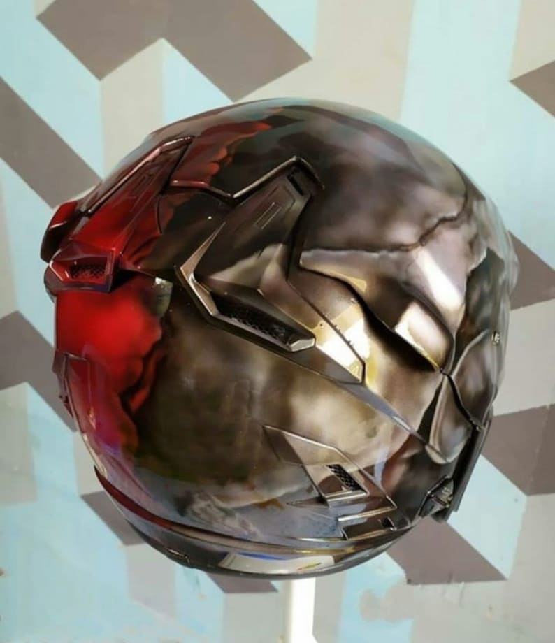 Deathstroke Two Face Motorcycle Helmet Custom DOT and ECE Approved ...