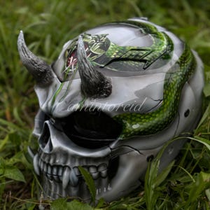 Viper Skull Motorcycle Helmet Custom DOT and ECE Approved - Etsy