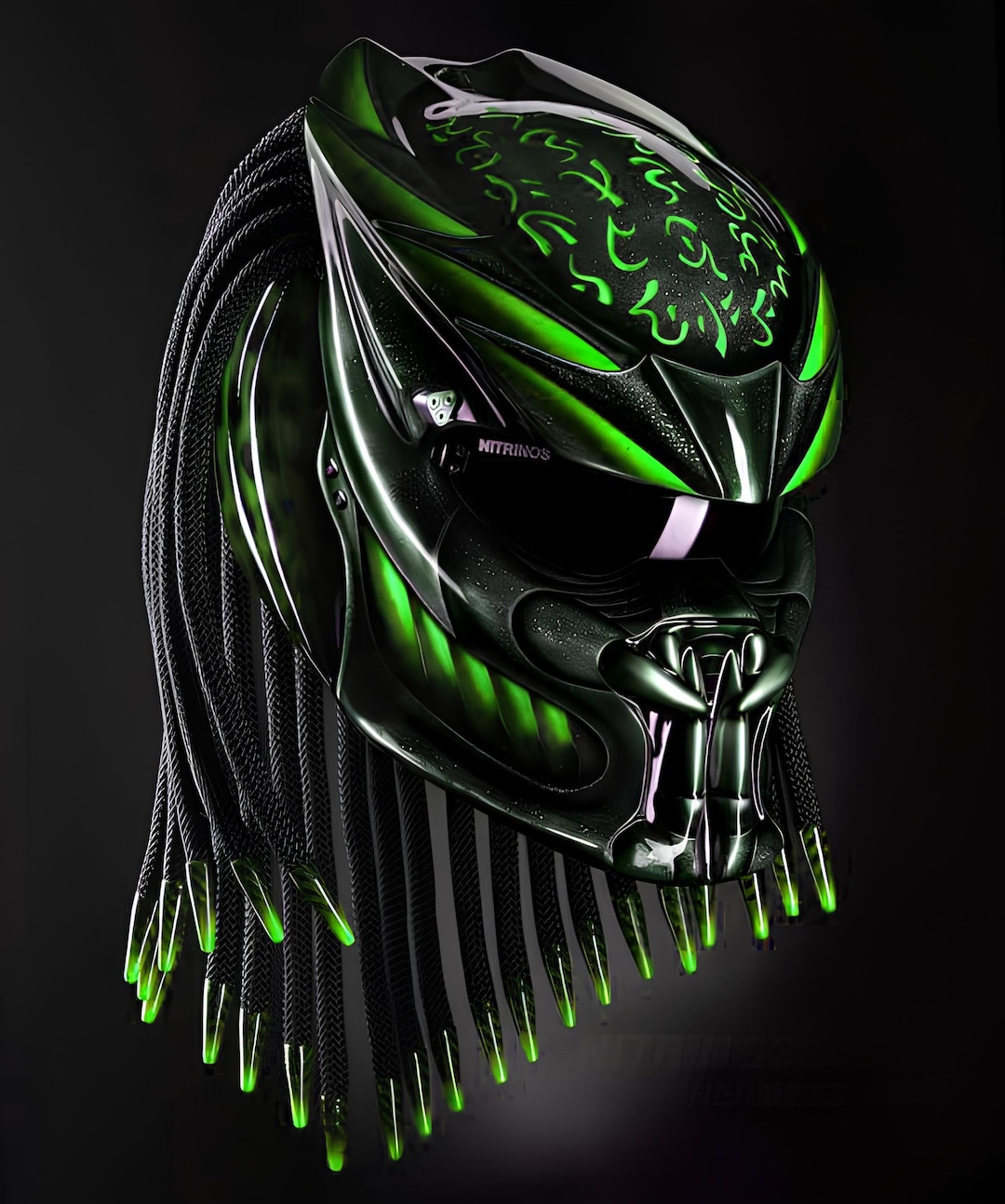 Green Color Predator Motorcycle Helmet Custom DOT & ECE Approved - Etsy