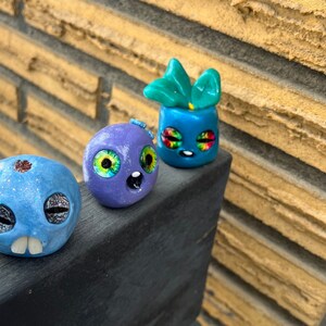 Blueberry Clay Critter, Polymer Clay Creature, Glass Eyes, Cute ...
