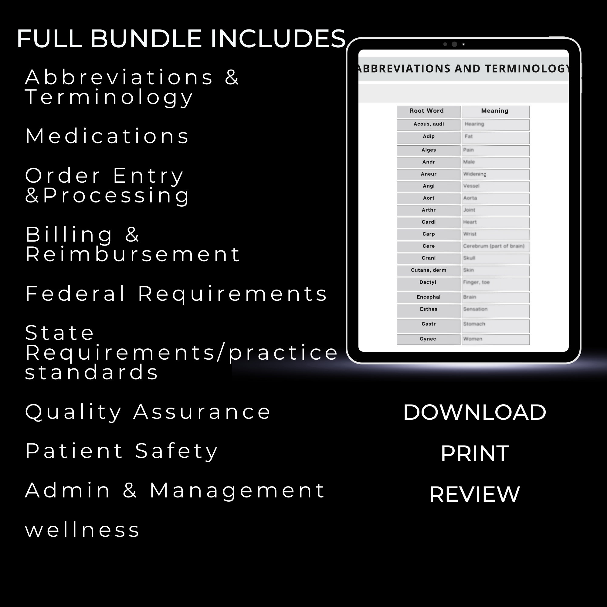 PTCB Pharmacy Tech Certification Board Exam Summary Study Notes 60 ...