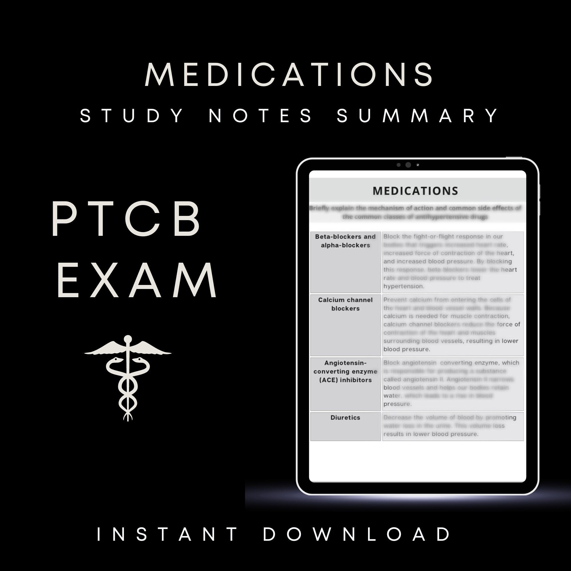 PTCB Pharmacy Tech Certification Board Exam Summary Study Notes - Etsy
