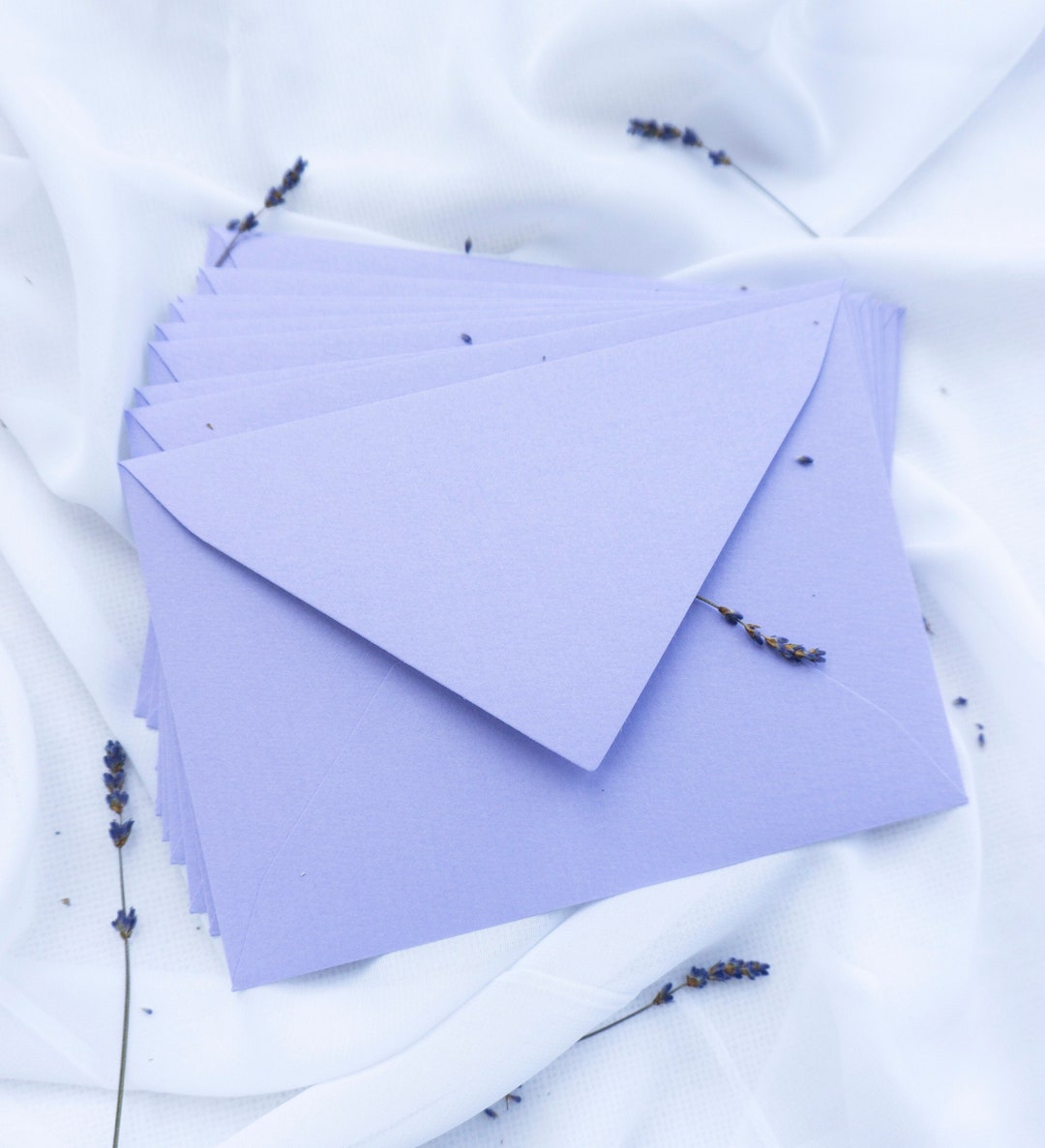Premium Violet Envelopes, Set of 25 High Quality Textured Paper ...