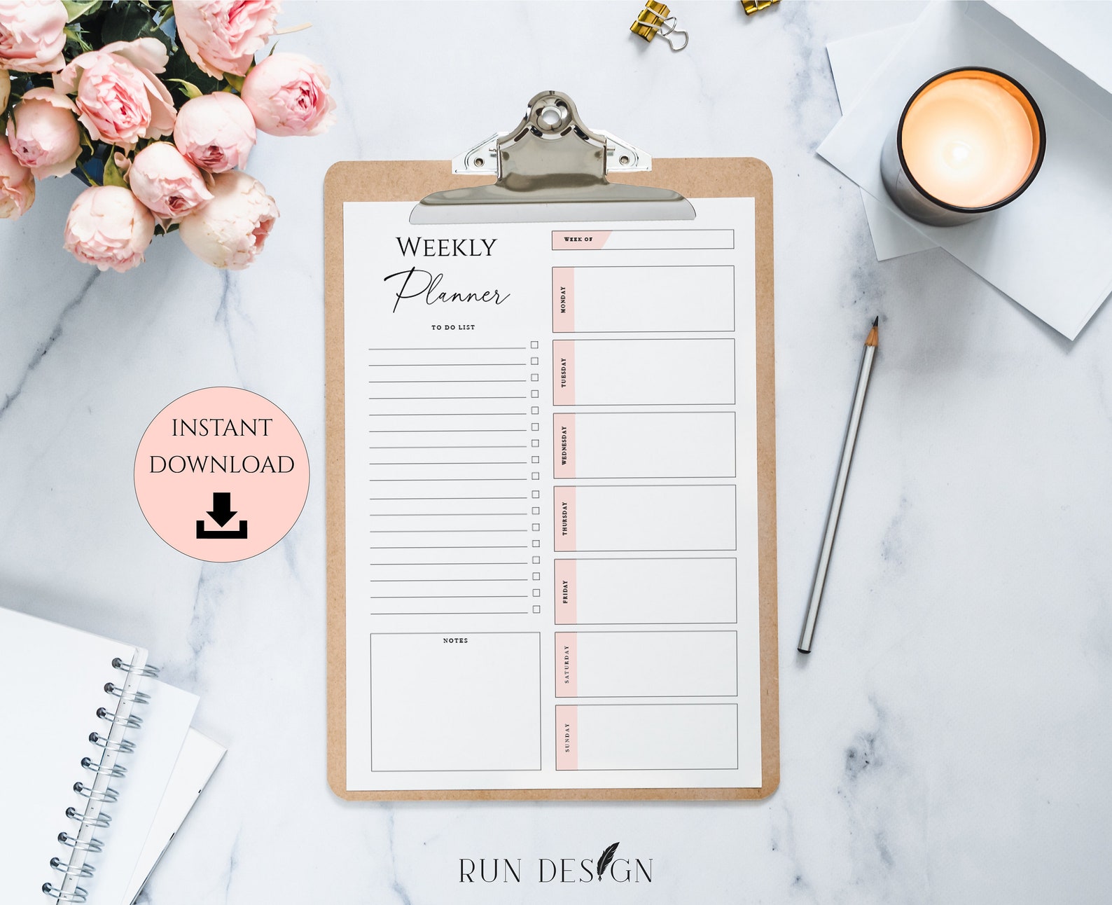 Printable Weekly Planner, Weekly Task Tracker, Schedule Planner ...
