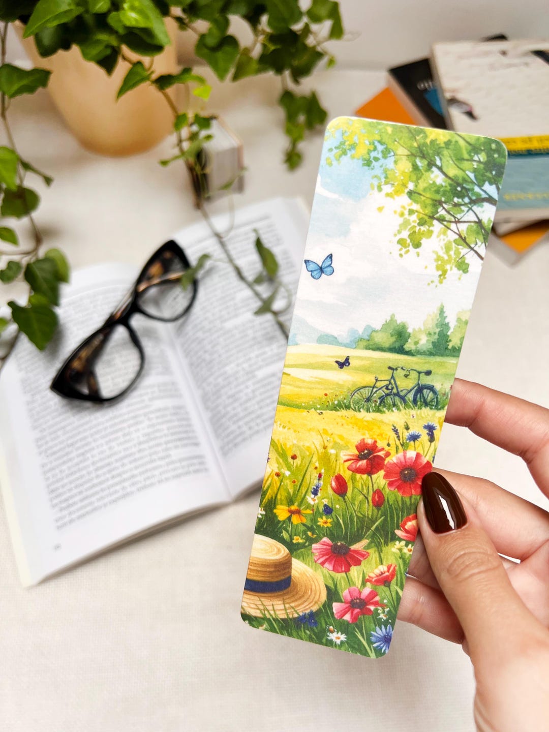 Wildflower Bookmark – Single or Set of 5 | Watercolor Floral Bookmarks ...