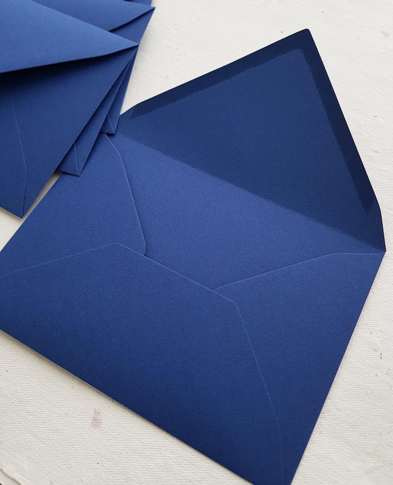 Premium Royal Blue Envelope, Set of 10 High Quality Textured Paper ...