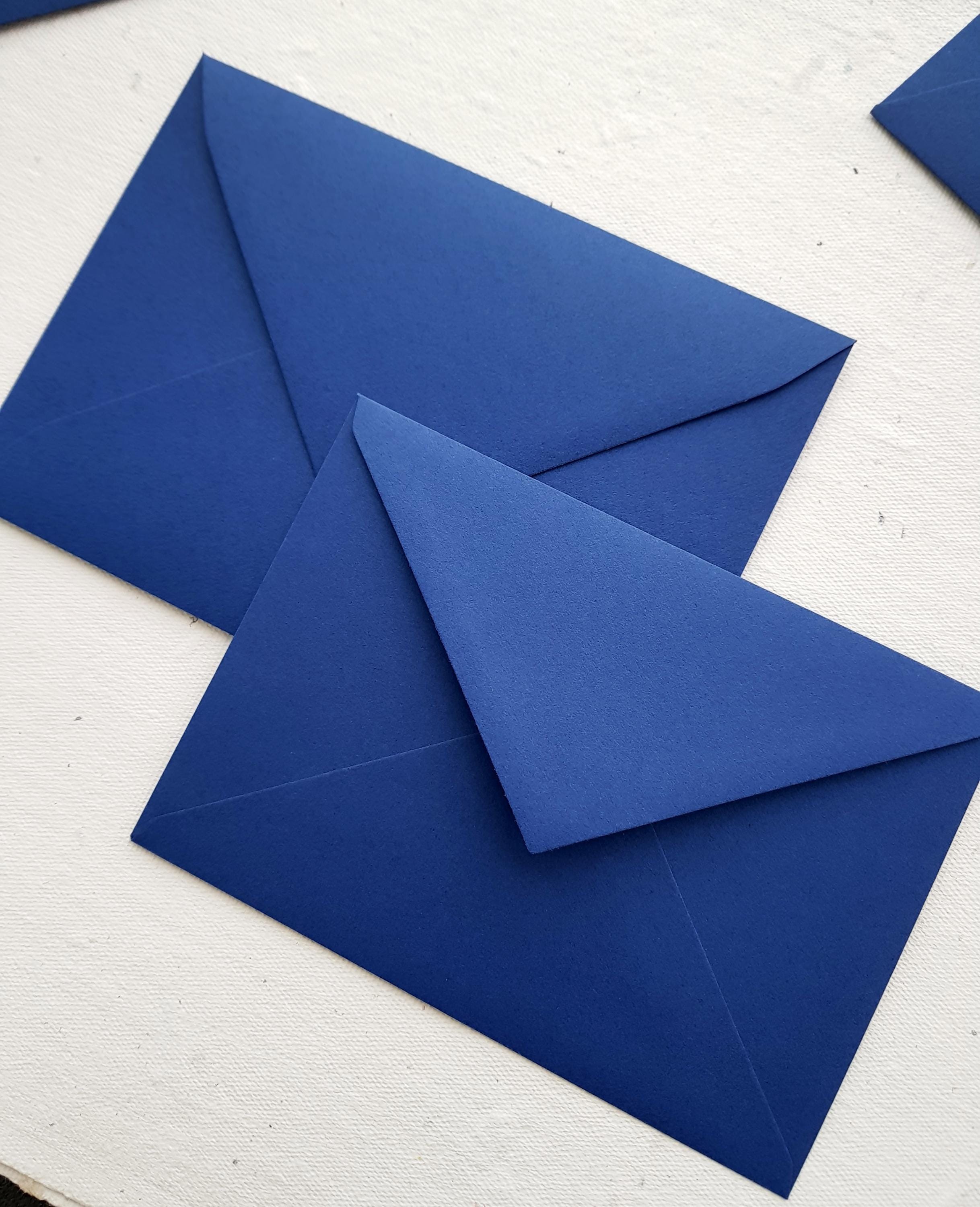 Premium Royal Blue Envelope, Set of 10 High Quality Textured Paper ...