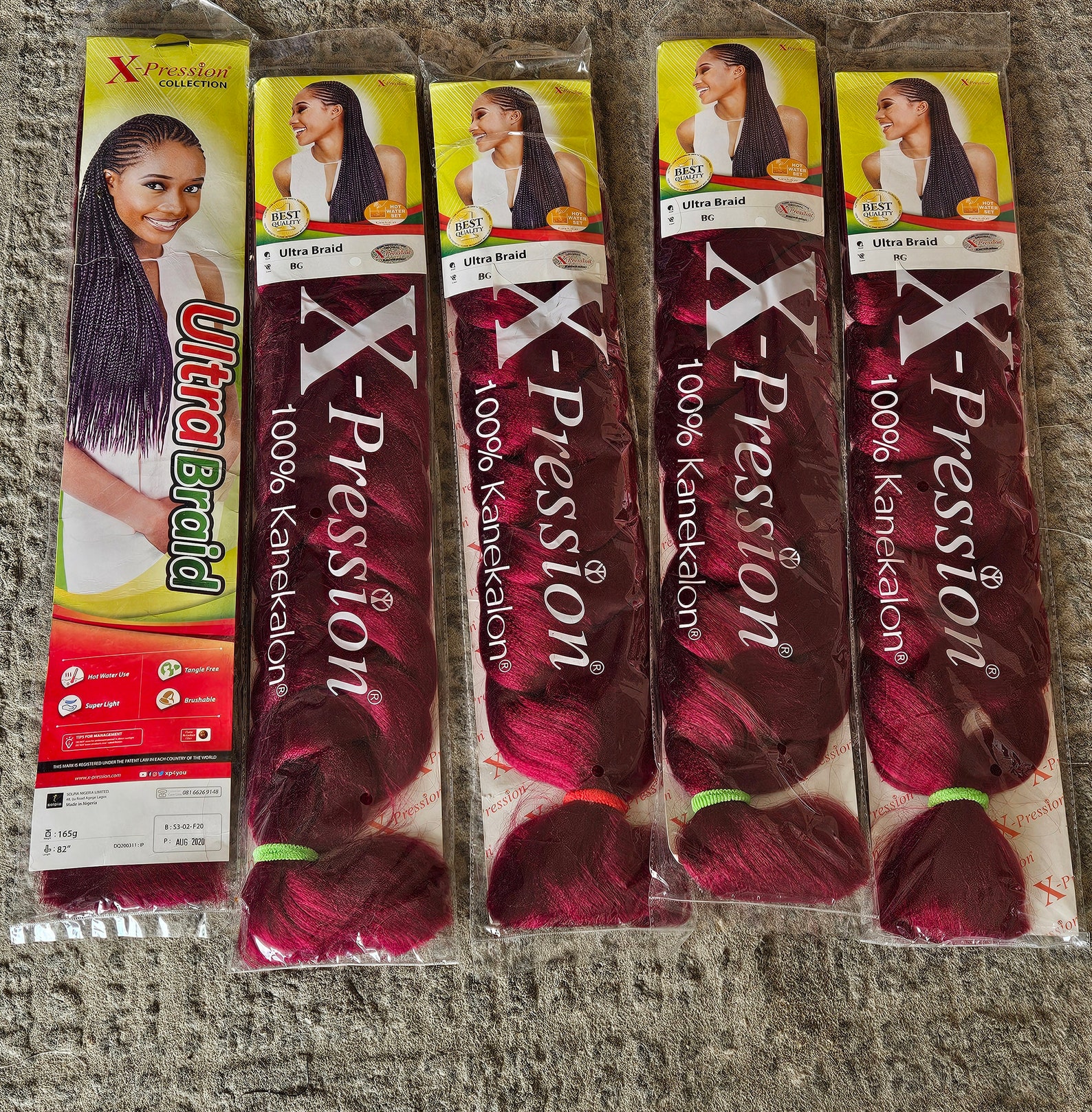 Original X-pression Ultra for Braiding Extensions 100%kanekalon, Pre ...