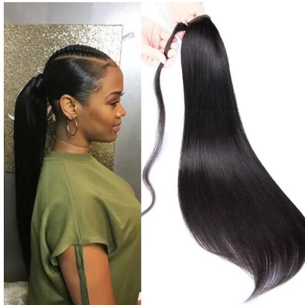 Human Hair Ponytail - Etsy