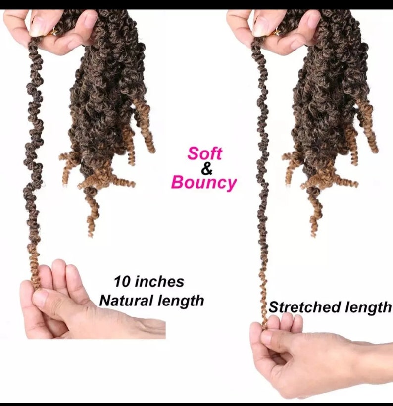 Hair Short Curly Pre-twisted Spring Twist Hair 10 Inch Pre-twisted ...