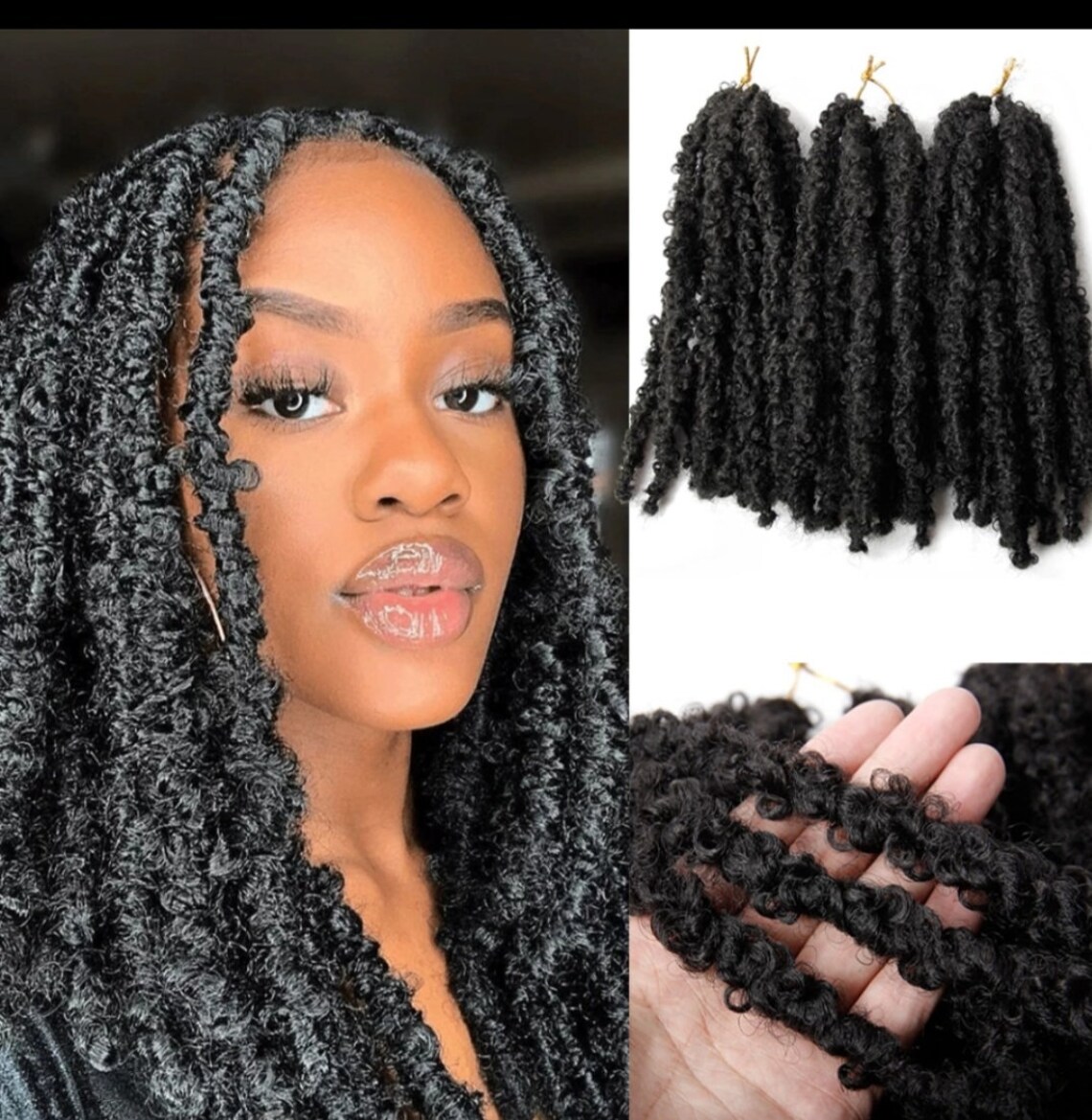Butterfly Locs Crochet Hair Synthetic Hair Extension 12 Inch Short ...