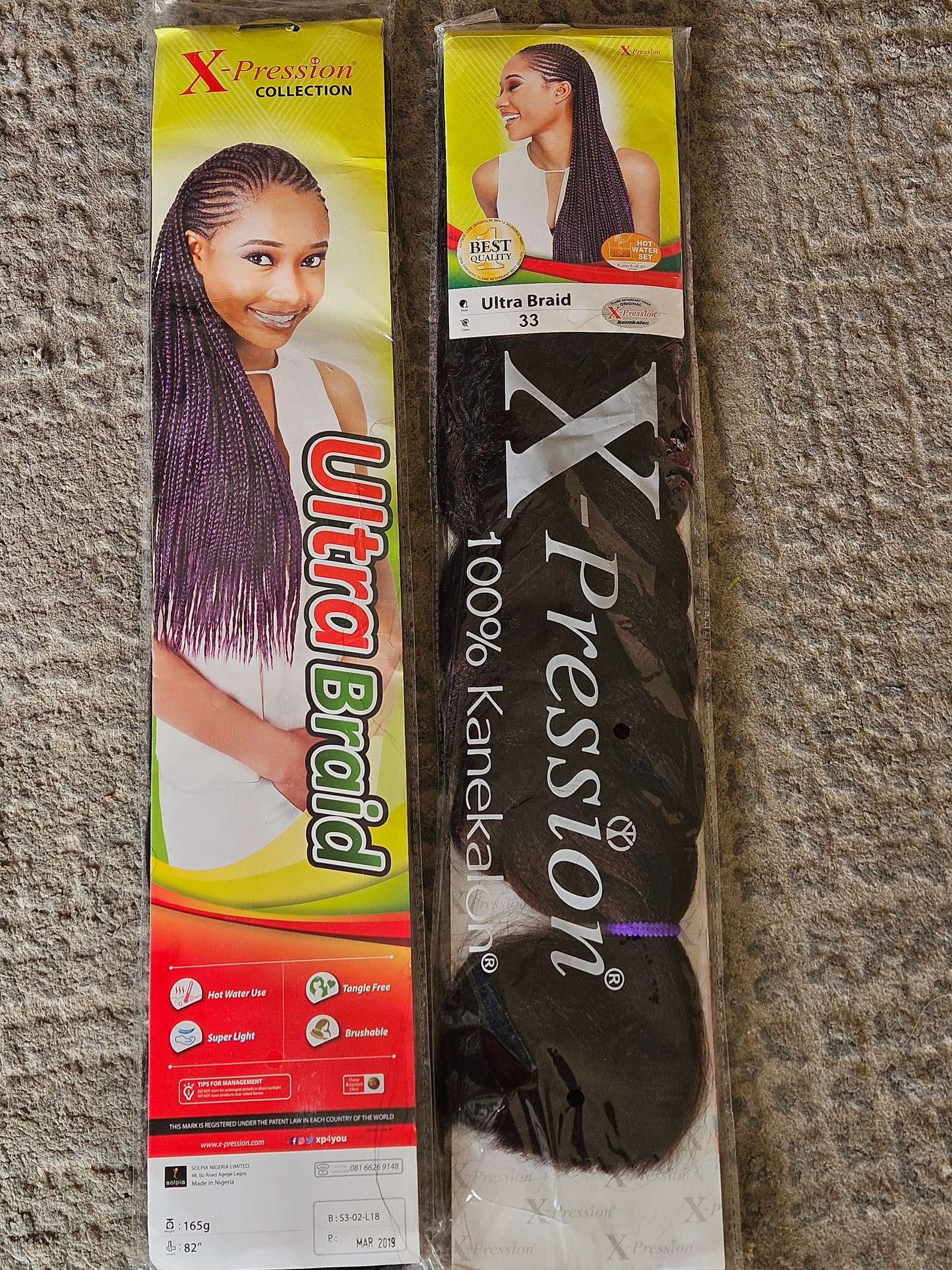 Original X-pression Ultra for Braiding Extensions 100%kanekalon, Pre ...
