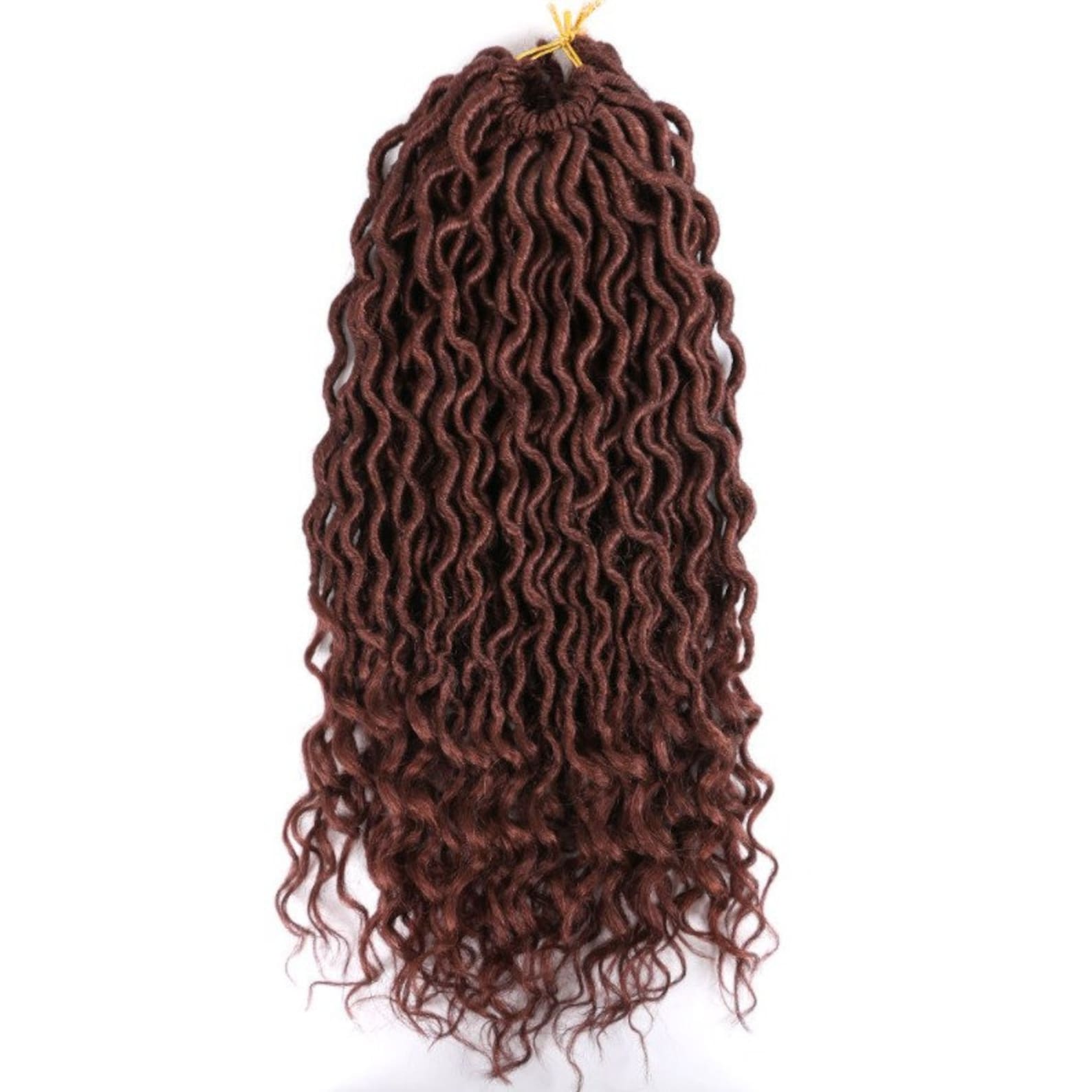 Bohemian Faux Locs Crochet Hair Extension 18"24strands 70g Wave ...