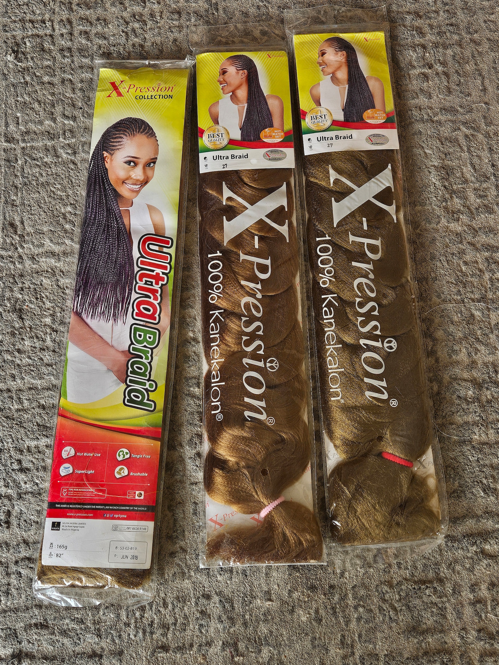 Original X-pression Ultra for Braiding Extensions 100%kanekalon, Pre ...