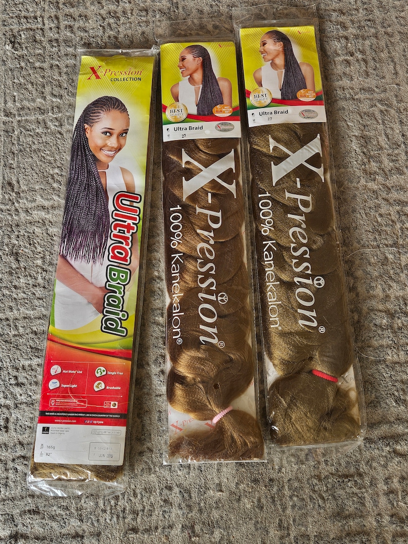 Original X-pression Ultra for Braiding Extensions 100%kanekalon, Pre ...