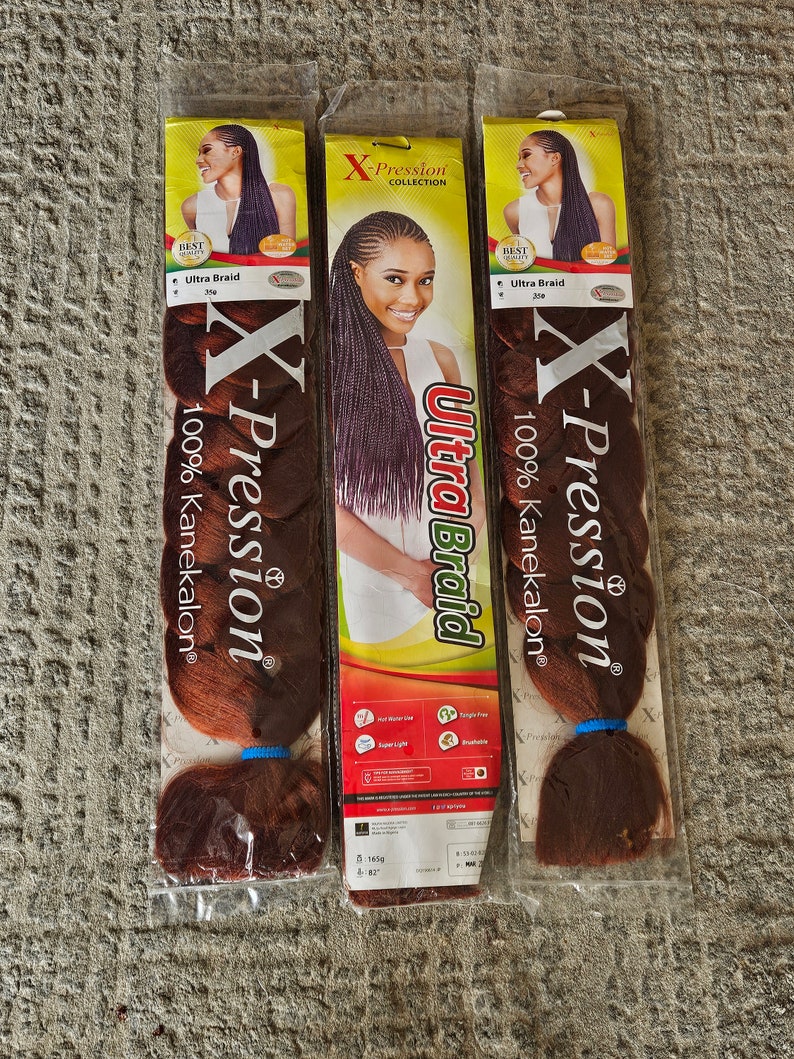 Original X-pression Ultra for Braiding Extensions 100%kanekalon, Pre ...