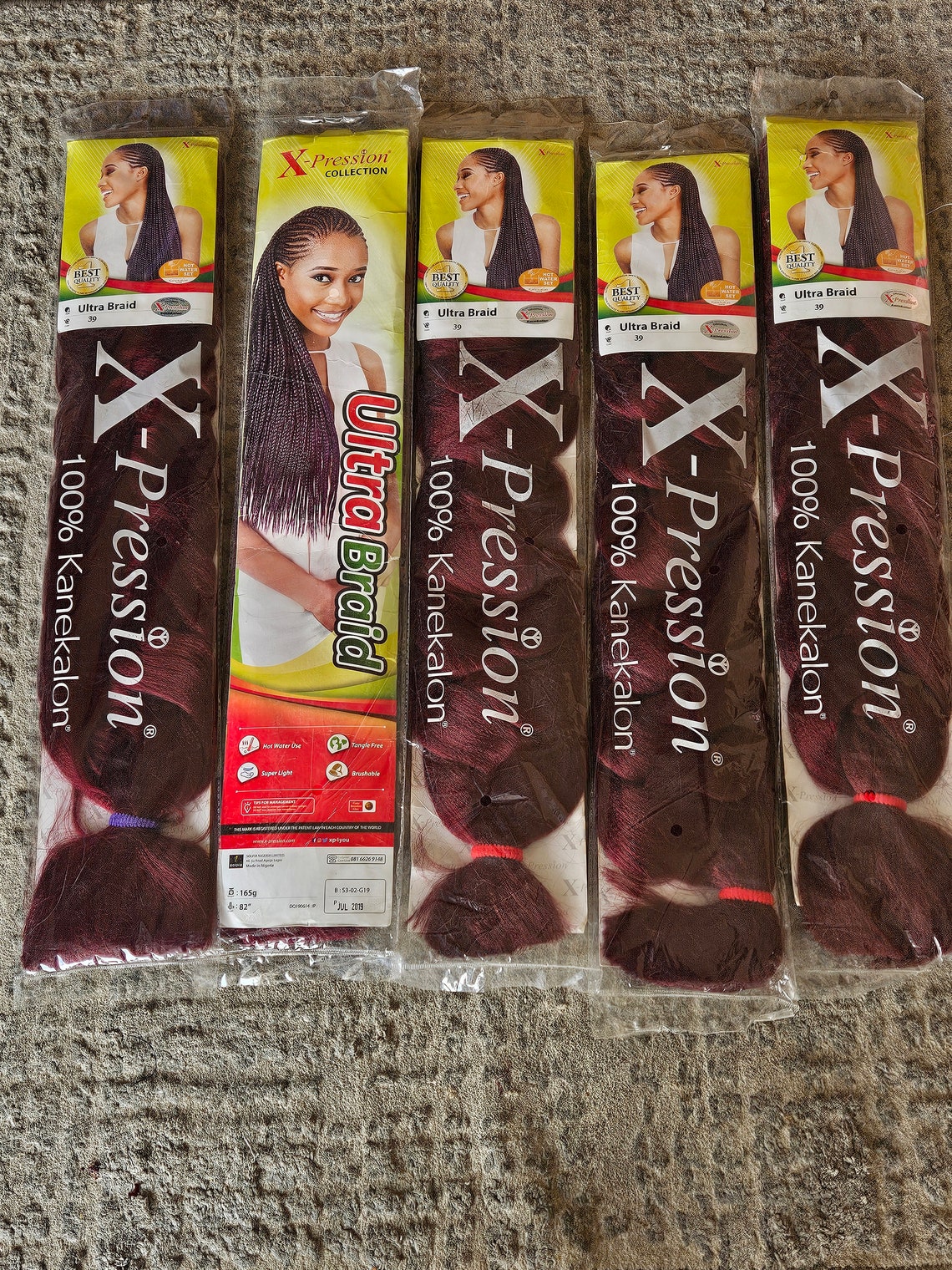 Original X-pression Ultra for Braiding Extensions 100%kanekalon, Pre ...