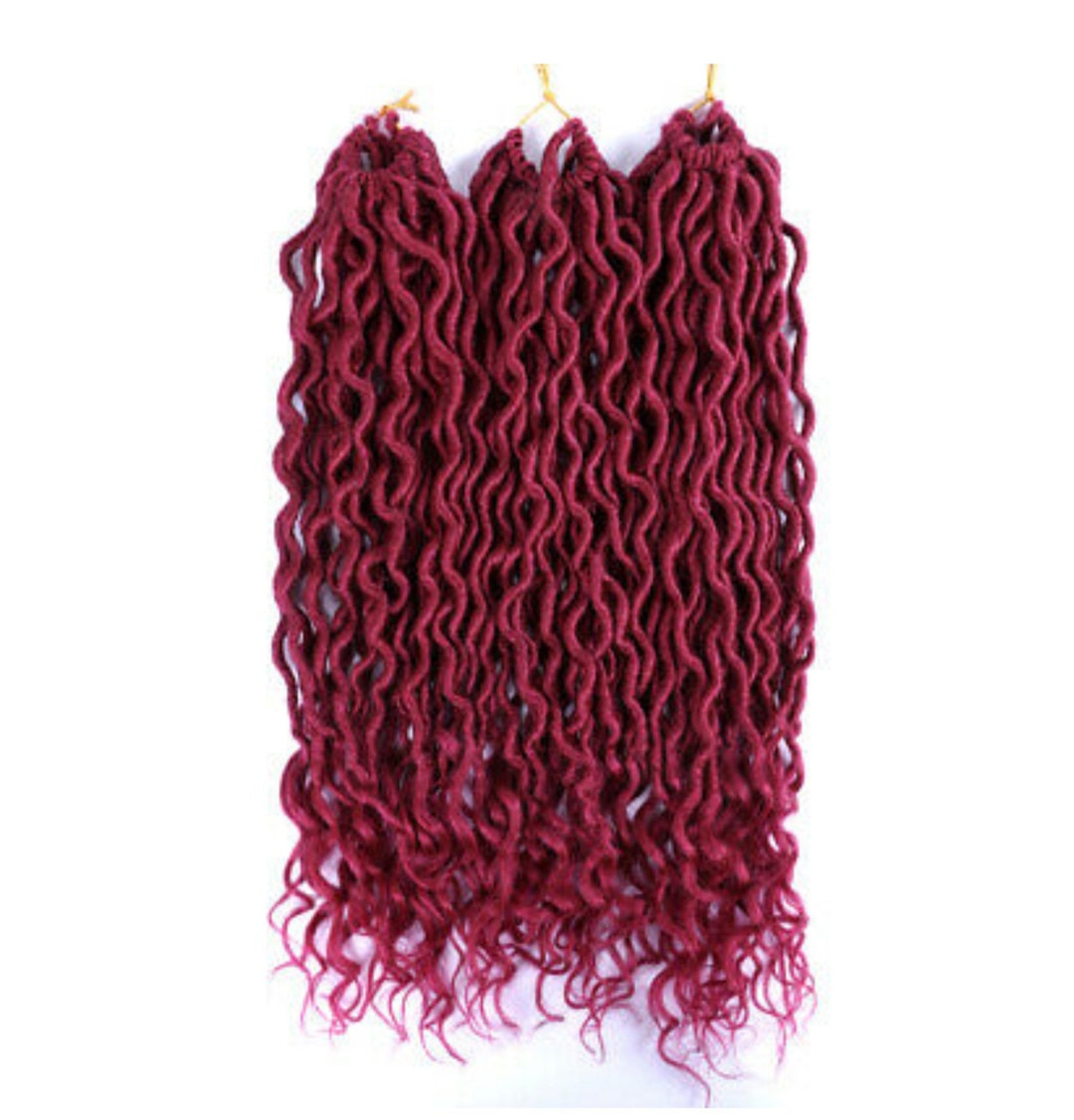 Bohemian Faux Locs Crochet Hair Extension 18"24strands 70g Wave ...