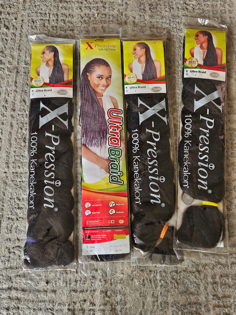 Original X-pression Ultra for Braiding Extensions 100%kanekalon, Pre ...