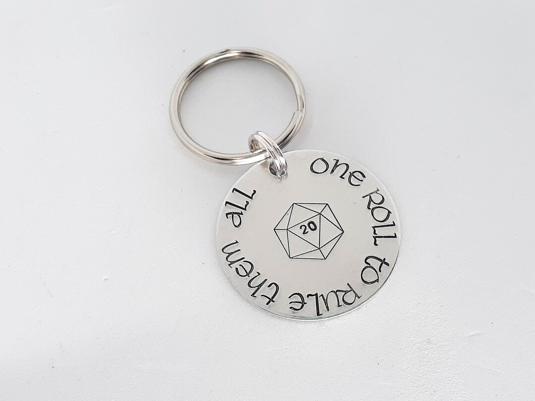 One Roll to Rule Them All Key Chain Hand Stamped - Etsy Hong Kong