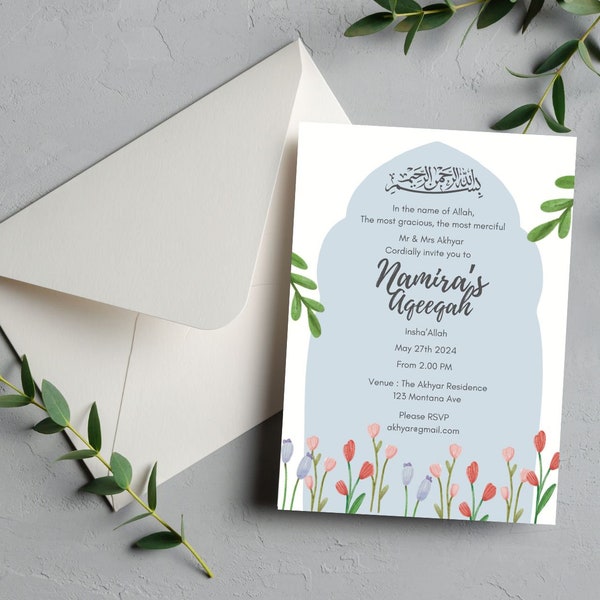Aqeeqah Invitation Cards - Etsy