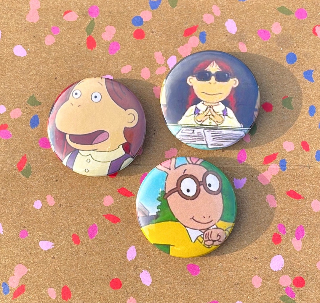 ARTHUR Pbs SHOW Inspired, PICK Your Own, Badge Set, Funny Pinback ...