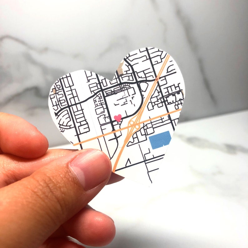 Where We Met Sticker Map Sticker Location Sticker Custom | Etsy