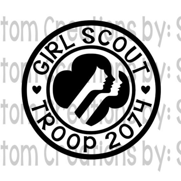Girl Scout Svg Trefoil With Troop Number - Etsy