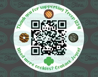 Girl Scout Qr Code Sticker - Etsy