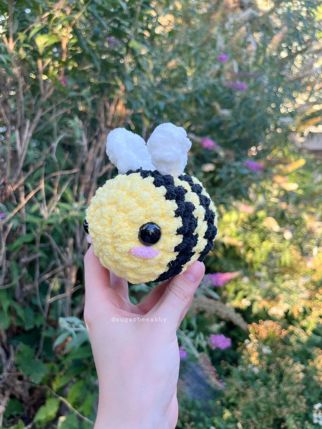 Sparkly Crochet Bee Plush! Bee Plush, Bee Plushie, Bee Stuffed Animal ...