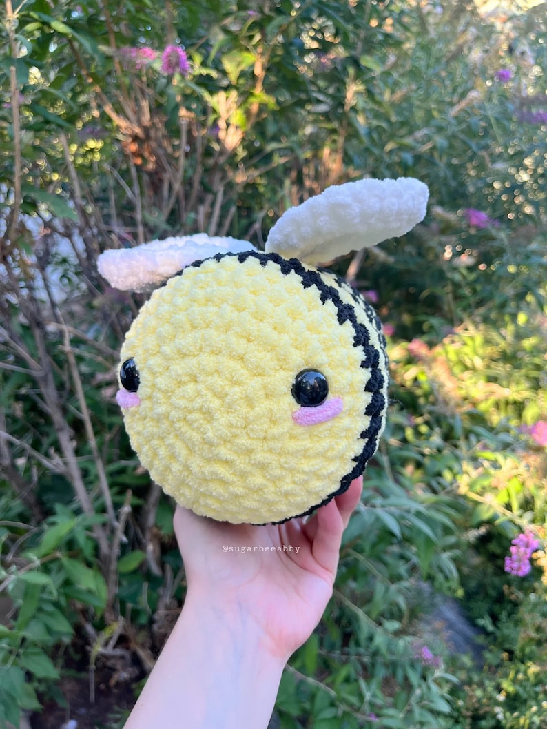 Jumbo Crochet Bee Plush: Handmade Bumble Bee Stuffed Animal - Etsy