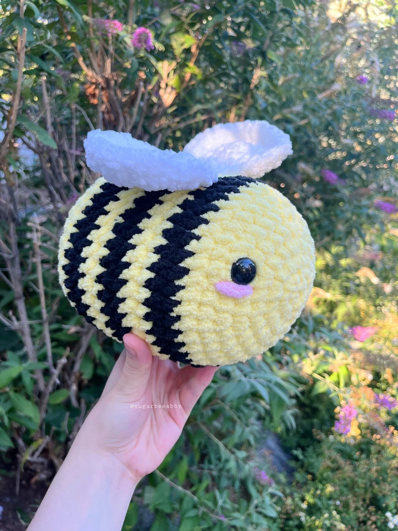 Jumbo Crochet Bee Plush: Handmade Bumble Bee Stuffed Animal - Etsy