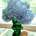 Hydrangea Blues With Seashell and Green Sea Glass Vase Original Hand ...