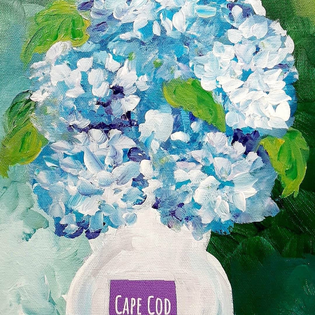 Hydrangeas of Cape Cod. Original Hand-painted Art Acrylic on - Etsy